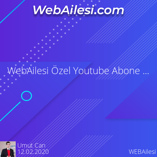 WebAilesi Özel Youtube Abone Ol Gif Efsane | Kendi Yapımım - WEBAilesi.COM